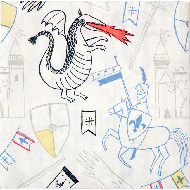 Dragon Knights Napkins, Large - Meri Meri Party Goods | Maisonette