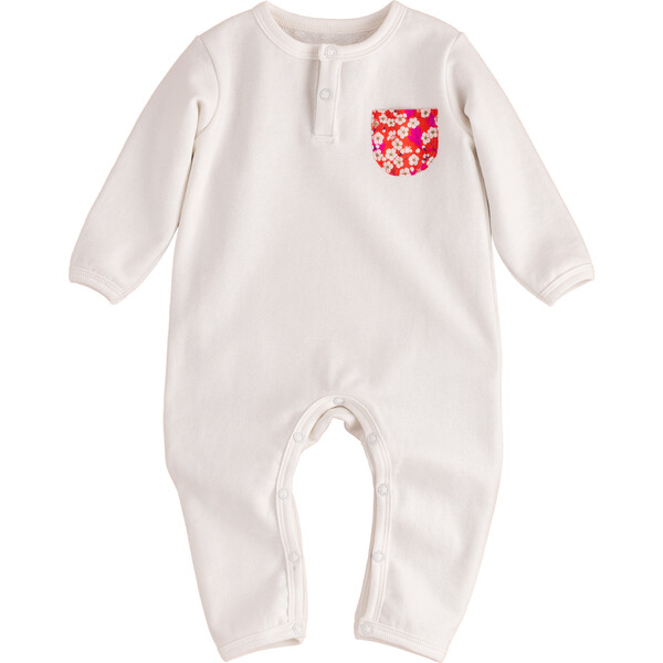 Organic Liberty London Pocket Onesie, Red - ellis littles Rompers ...