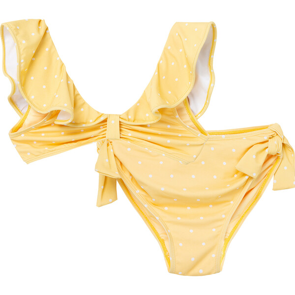 Polka Dot Two Piece Swimsuit, Yellow - Habitual Swim | Maisonette