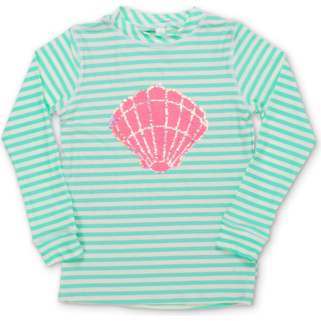 Tween Magic Two Way Sequins Mermaid Shell Rashguard Shade Critters