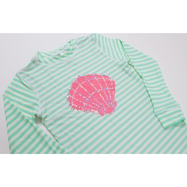 Tween Magic Two Way Sequins Mermaid Shell Rashguard Shade Critters
