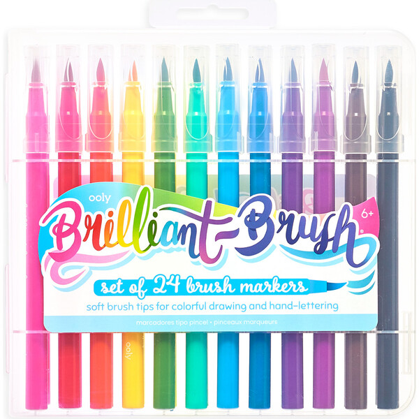 Brilliant Brush Markers, Set of 24 - OOLY Arts & Crafts | Maisonette