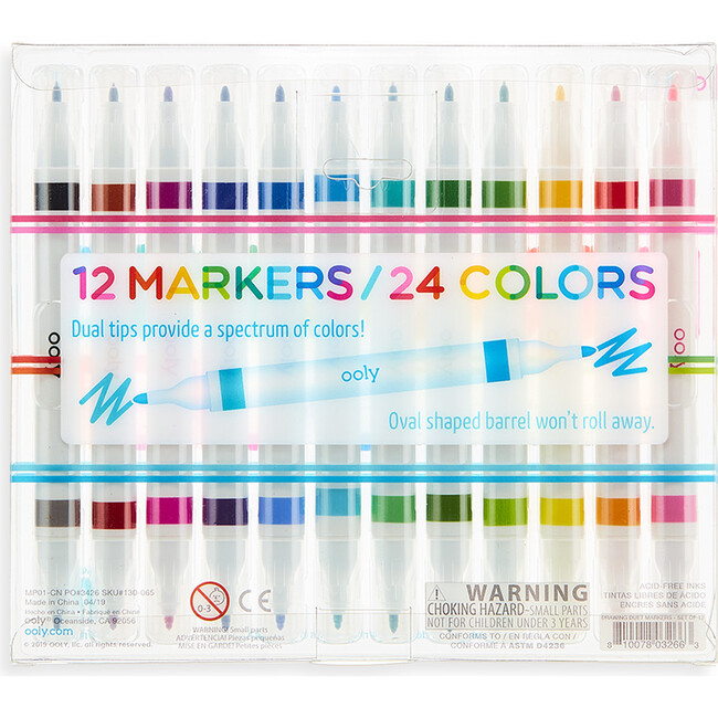 Drawing Duet Double-Ended Markers - OOLY Arts & Crafts | Maisonette