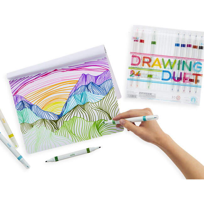 Drawing Duet Double-Ended Markers - OOLY Arts & Crafts | Maisonette