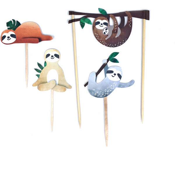 Sloth Party Cupcake Toppers - Merrilulu Party Goods | Maisonette