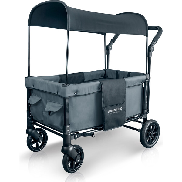 Multifunction Double Stroller Wagon 2 Seater, Grey - Wonderfold Wagon ...