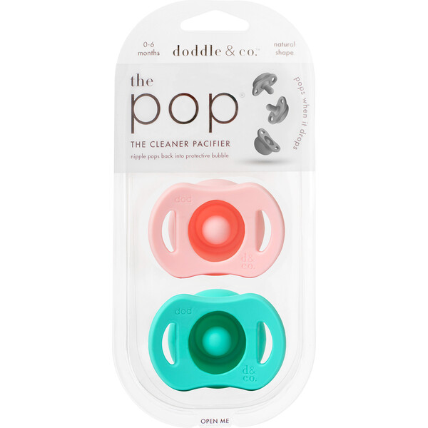 The Pop Pacifier Twin Pack, Teal and Pink - Doddle & Co Nursing ...