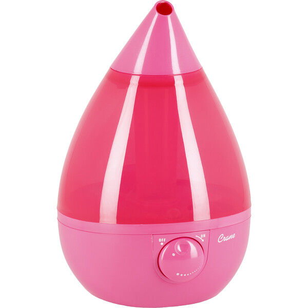 Ultrasonic Cool Mist Drop Shape Humidifier, Pink - Crane Humidifiers ...