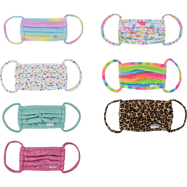 Kids Face Mask 7 Pack, Rainbow - Flap Happy Face Masks | Maisonette