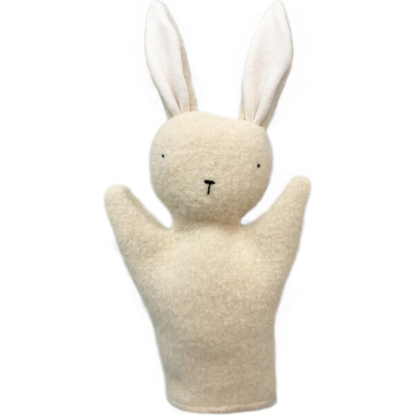 Rabbit Hand Puppet, White - Ouistitine Pretend Play, Play Tents ...
