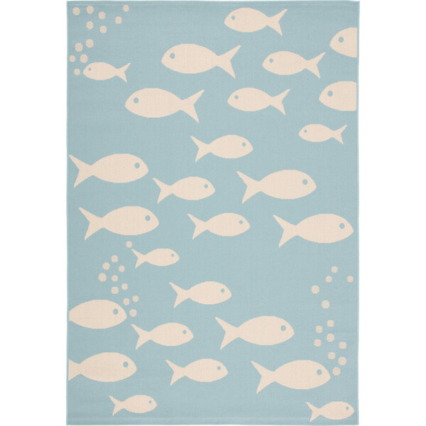 Courtyard Nemo Indoor/Outdoor Rug, Light Blue - Safavieh Rugs | Maisonette