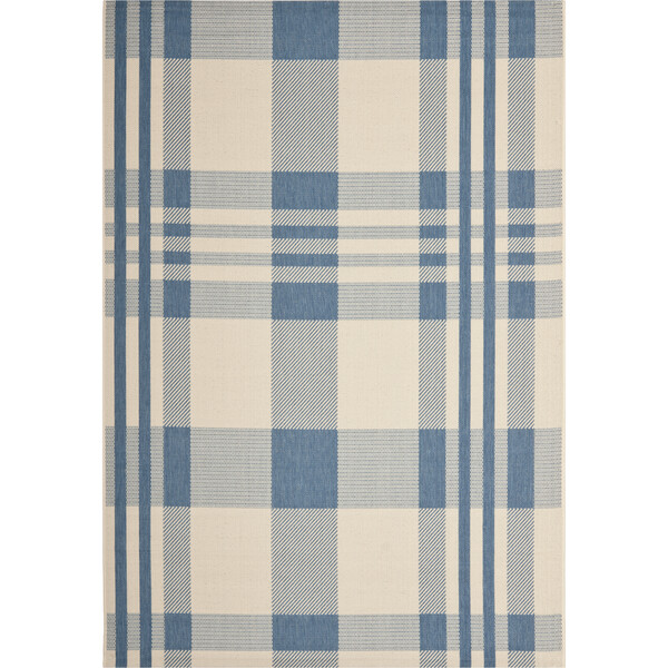 Courtyard Abigail Indoor/Outdoor Rug, Blue/Beige Plaid - Safavieh Rugs ...