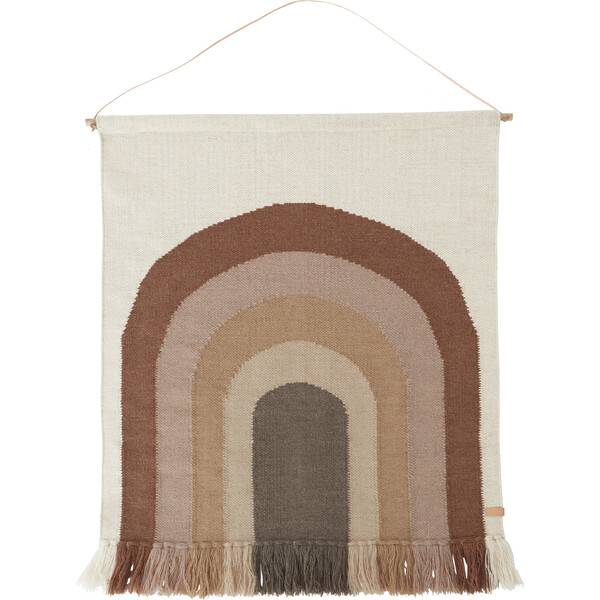 Follow the Rainbow Wall Rug, Chocolate Multi - Oyoy Art | Maisonette