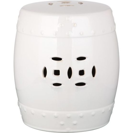 Mini Ming Kids Garden Stool, White - Safavieh Kids Seating | Maisonette