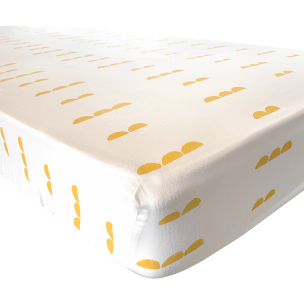 Organic Abacus Crib Sheet, Mustard Gold - Kindred Kid & Baby Sheets ...