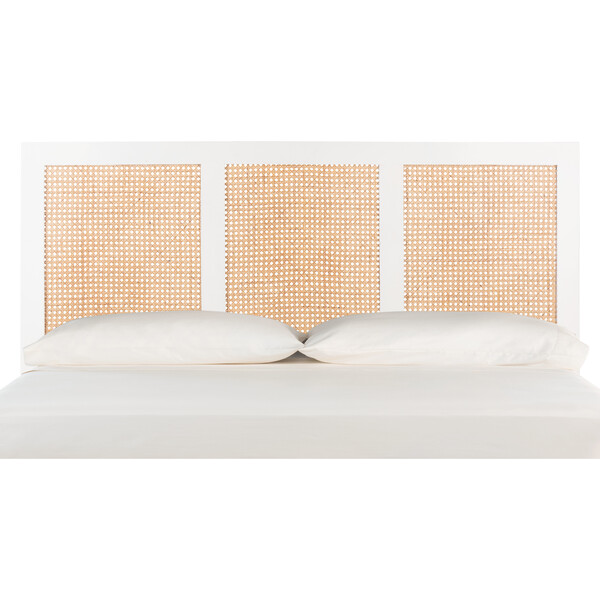 Vienna Cane Headboard, White Wash - Safavieh Beds | Maisonette