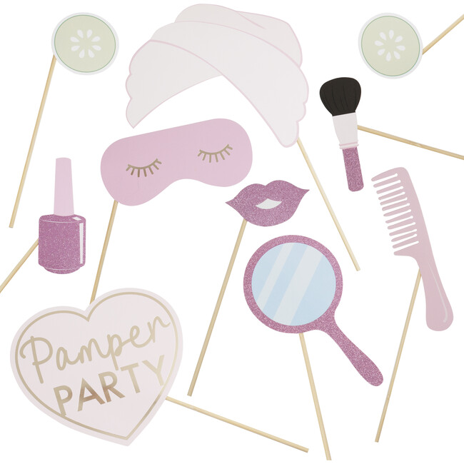 Pink Glitter Foiled Photobooth Props - Ginger Ray Party Goods | Maisonette