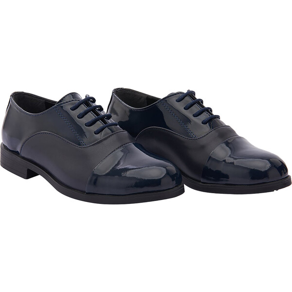 Patent Oxford Shoes, Navy - Moustache Shoes | Maisonette