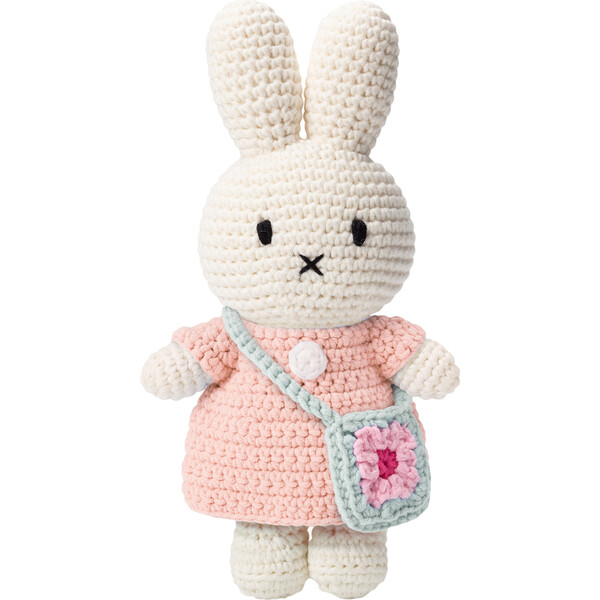 Miffy Handmade And Her Pastel Pink Dress + Flowerbag - Just Dutch Plush ...