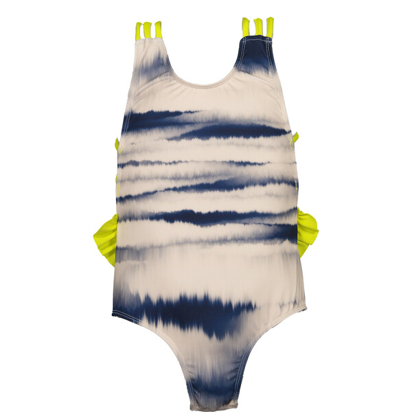 Tie-dye One Piece Swimsuit, Blue, Beige and Yellow - Paper Boat Swim ...