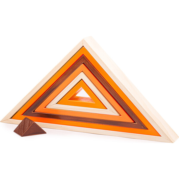 Natural Wooden Stacking Triangles - Bigjigs Toys Blocks, Sorters ...