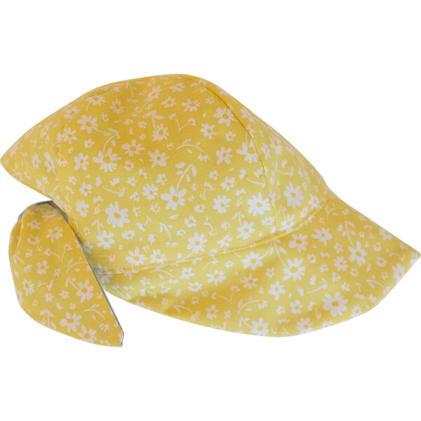 Sun Bonnet, Floral Yellow - Oweee Baby Hats & Mittens | Maisonette