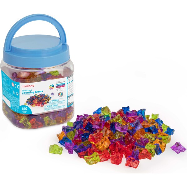 Translucent Counting Gems 150 pcs - Miniland Educational Toys | Maisonette
