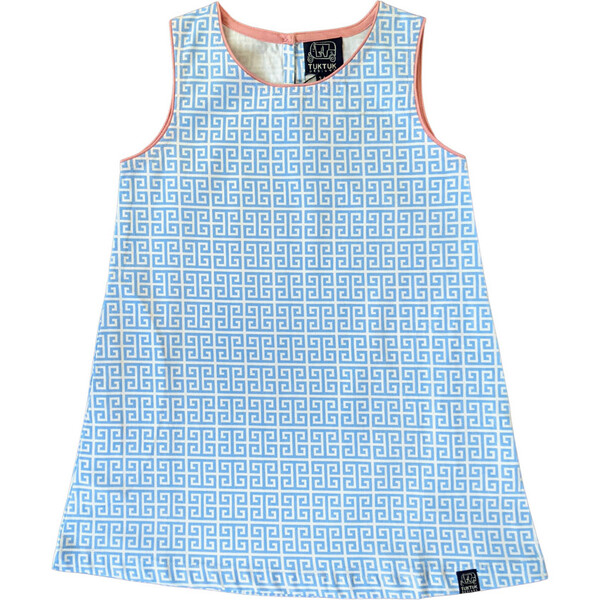 Shift Dress, Greek Key in Ocean - TukTuk Designs Dresses | Maisonette