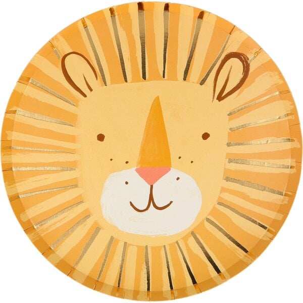Lion Plates, Golden - Meri Meri Party Goods | Maisonette