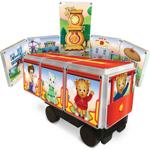 Daniel Tiger's Neighborhood, Ride Along Trolley Magna-Tiles Structure ...