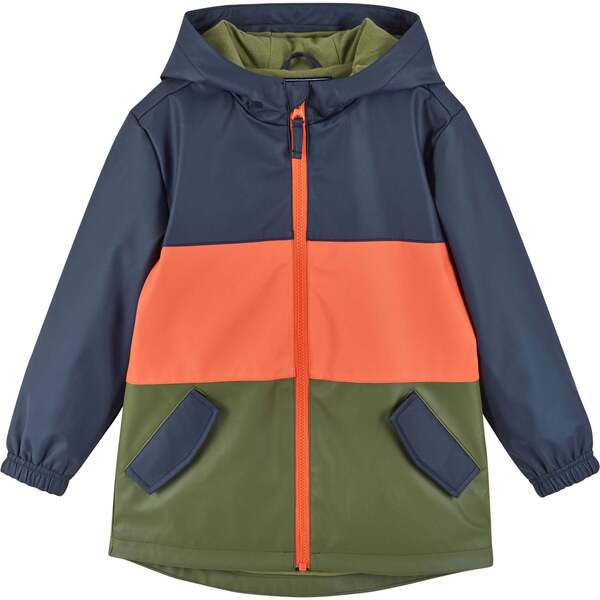 Colorblock Raincoat, Navy - Andy & Evan Outerwear | Maisonette