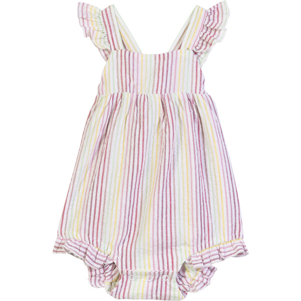 Baby Kenza Romper, Pink Multi Stripe - Maison Me Rompers | Maisonette
