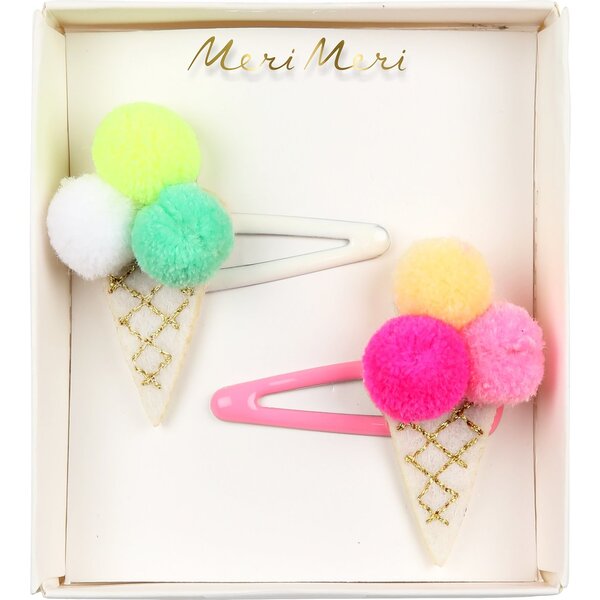 Pompom Ice Cream Hair Clips - Meri Meri Hair Accessories | Maisonette
