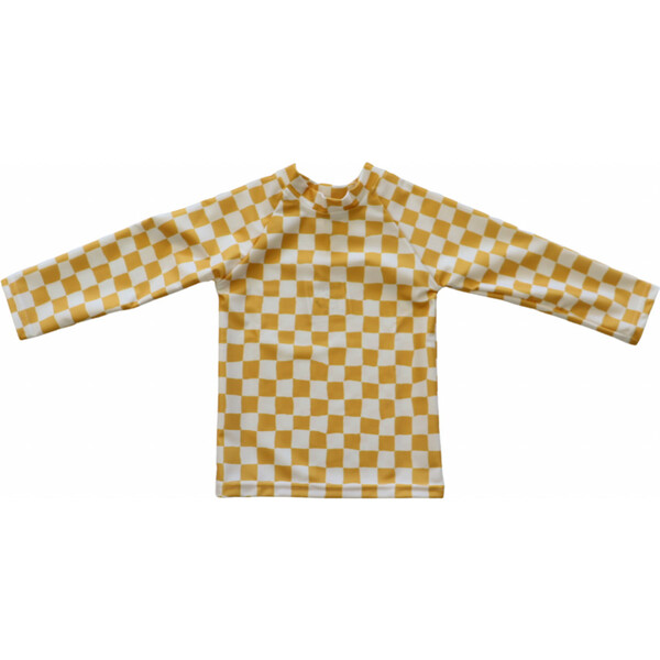 Yellow Check Rash Guard - Farewell Swim Swim | Maisonette