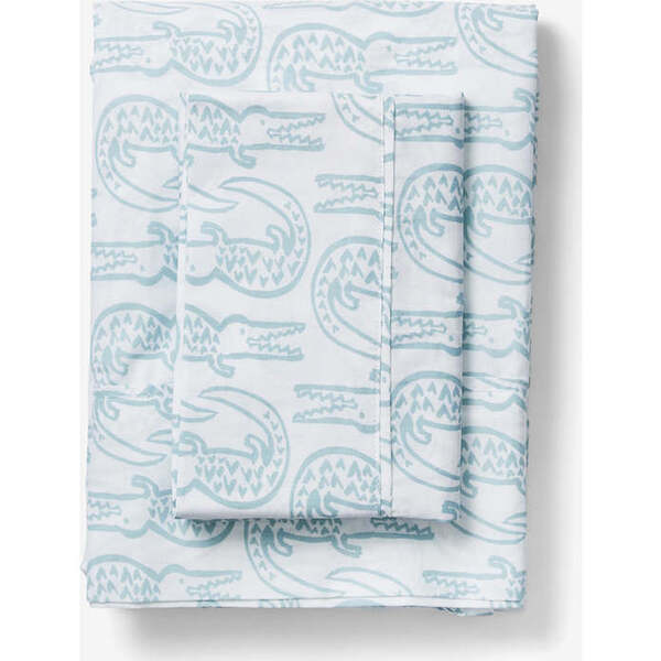 Alligator Sheet Set, Bay Blue - Lewis Sheets | Maisonette