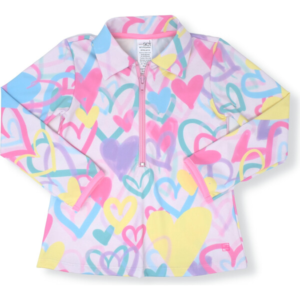 Heather Half Zip, Heart - Set Athleisure Outerwear | Maisonette