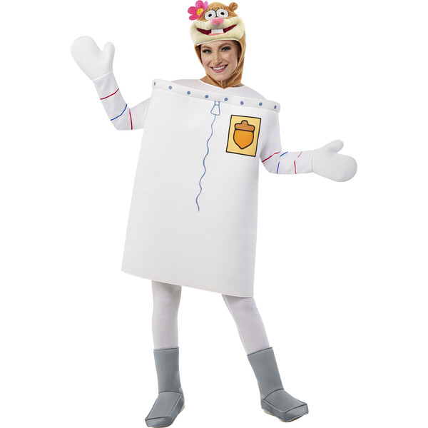 Spongebob Squarepants Sandy Cheeks Adult Costume, White - Rubies Kids ...