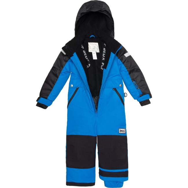 One Piece Snowsuit, Royal Blue And Black - Deux par Deux Outerwear ...