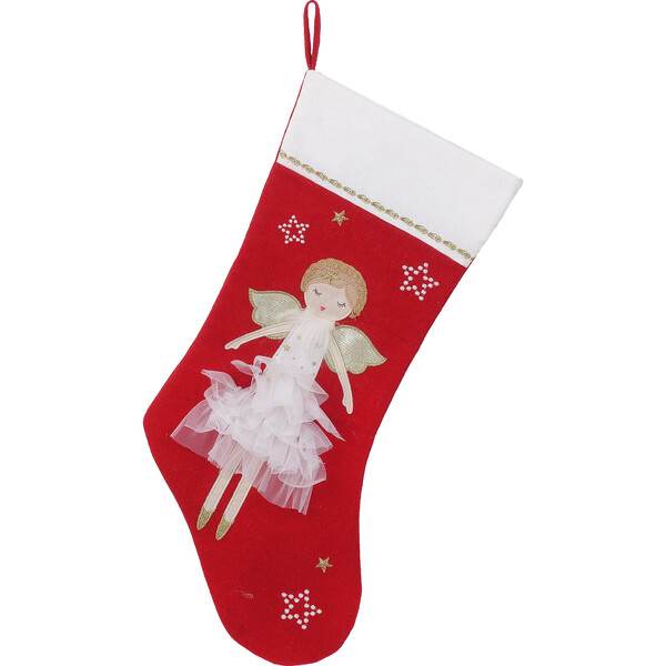 Celestial Angel Stocking, Red - MON AMI Stockings | Maisonette