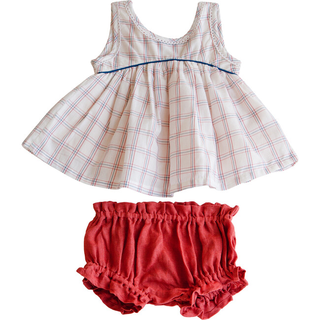 White Chex Baby Ari Set - Lali Tops | Maisonette