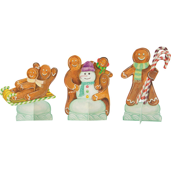 Gingerbread Table Ornaments, Multi - Hester & Cook Paper Goods | Maisonette