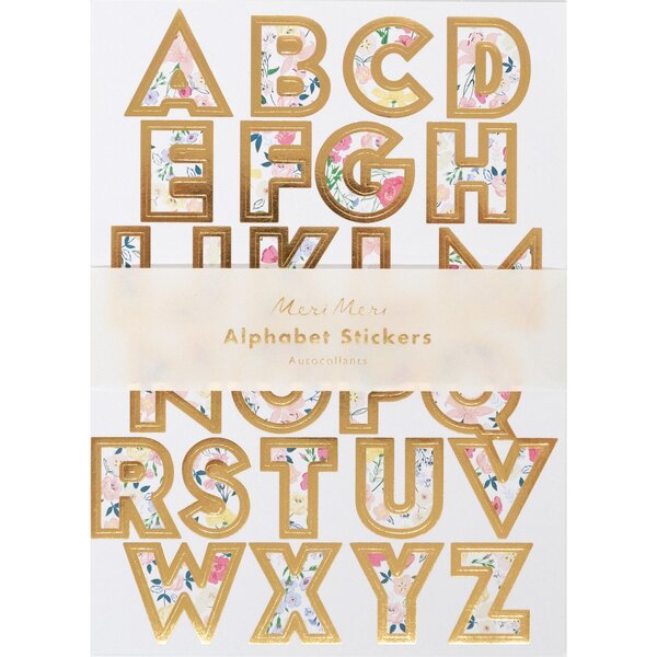 English Garden Alphabet Sticker Sheets - Meri Meri Party Goods | Maisonette