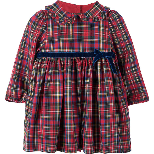 Little Bonnie Tartan Dress, Red Tartan - Trotters London Dresses ...
