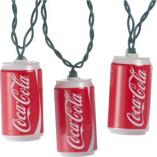 10-Light Coca-Cola Can Light Set - Kurt Adler Nutcrackers & Accents ...