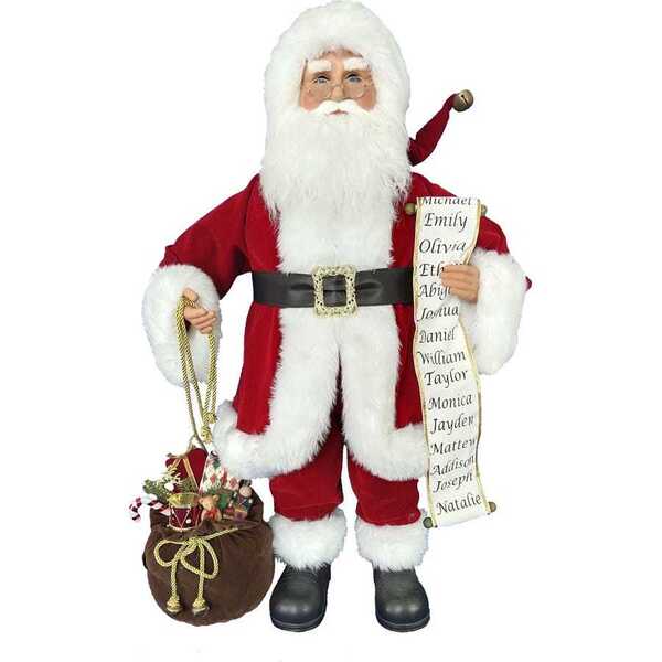 34-Inch Kringle Klaus Traditional Santa and List - Kurt Adler ...