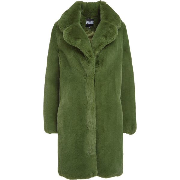 Women's Stella Moss Green Faux Fur Coat - Apparis Jackets & Coats ...