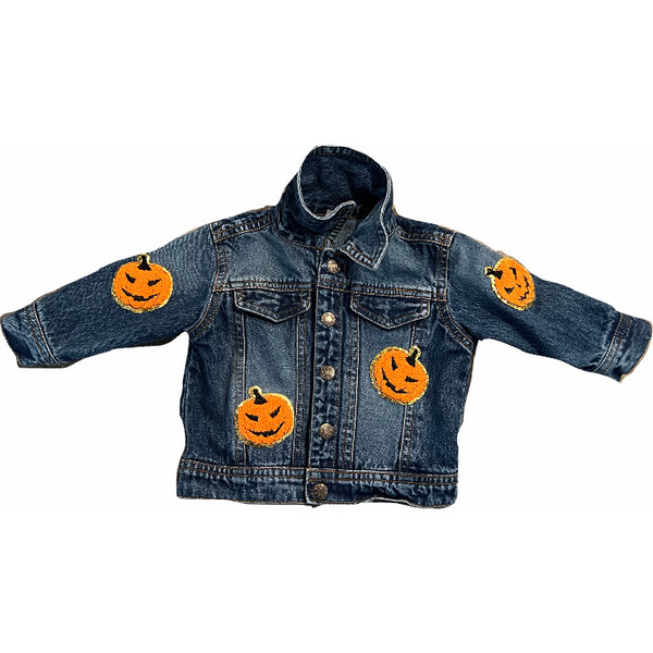 Custom Pumpkin Treat Jacket, Blue - Keen To Be Seen Outerwear | Maisonette