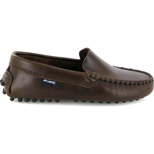 Pull Up Leather Plain Drivers, Dark Brown - Atlanta Mocassin Shoes ...