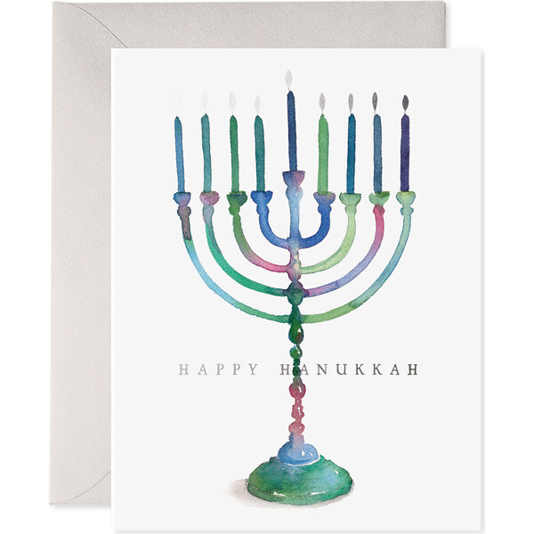 Colorful Menorah Card - E. Frances Desk & Stationery | Maisonette