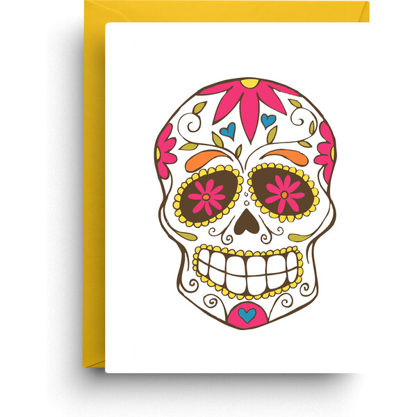 Day of the Dead Sugar Skull Card - Nicole Marie Paperie Desk ...